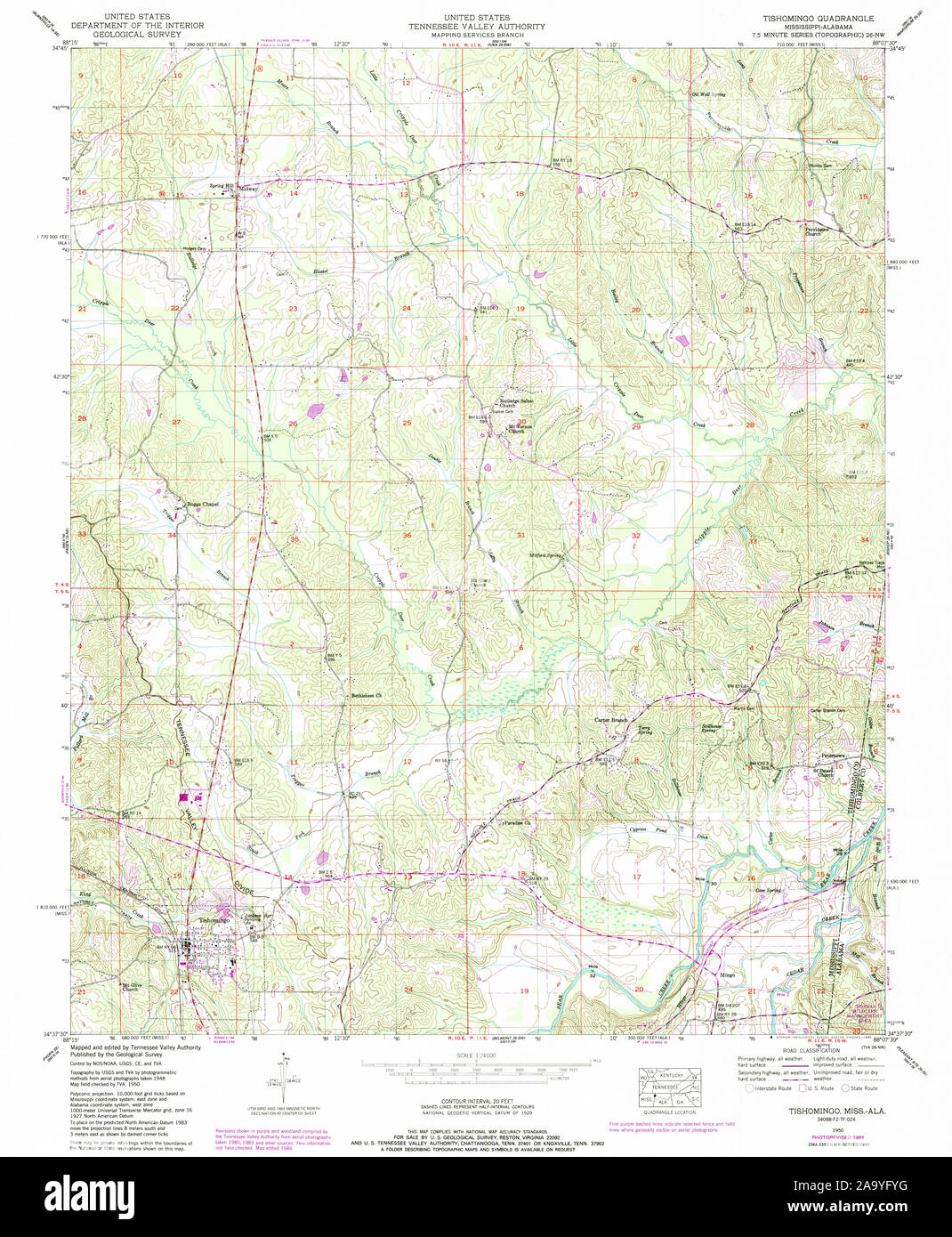 Tishomingo mississippi maps hi-res stock photography and images - Alamy