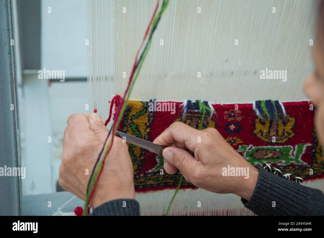 Women wool factory worker hi-res stock photography and images - Alamy
