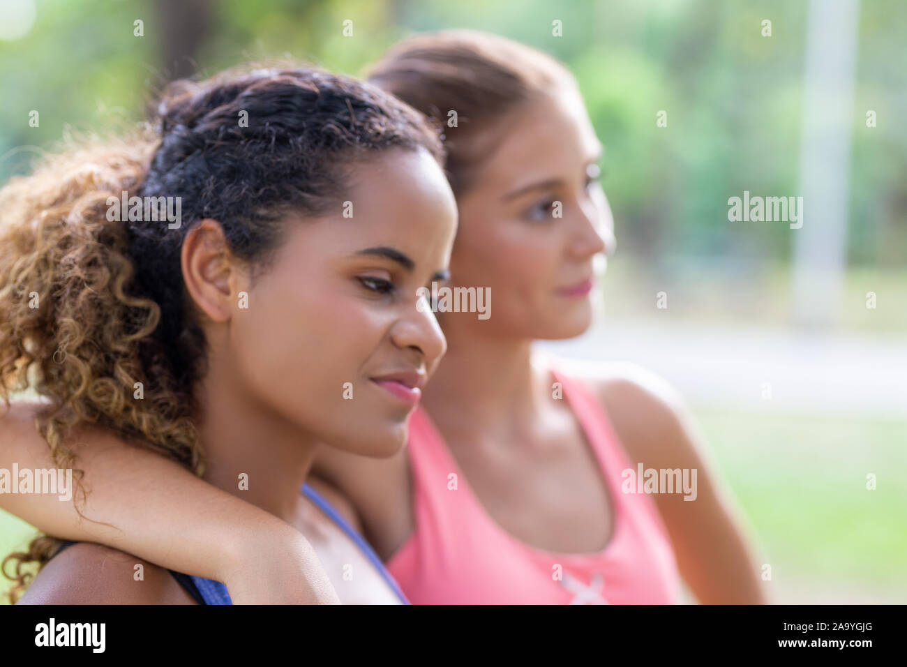 Female friends having fun on day out Stock Photo - Alamy