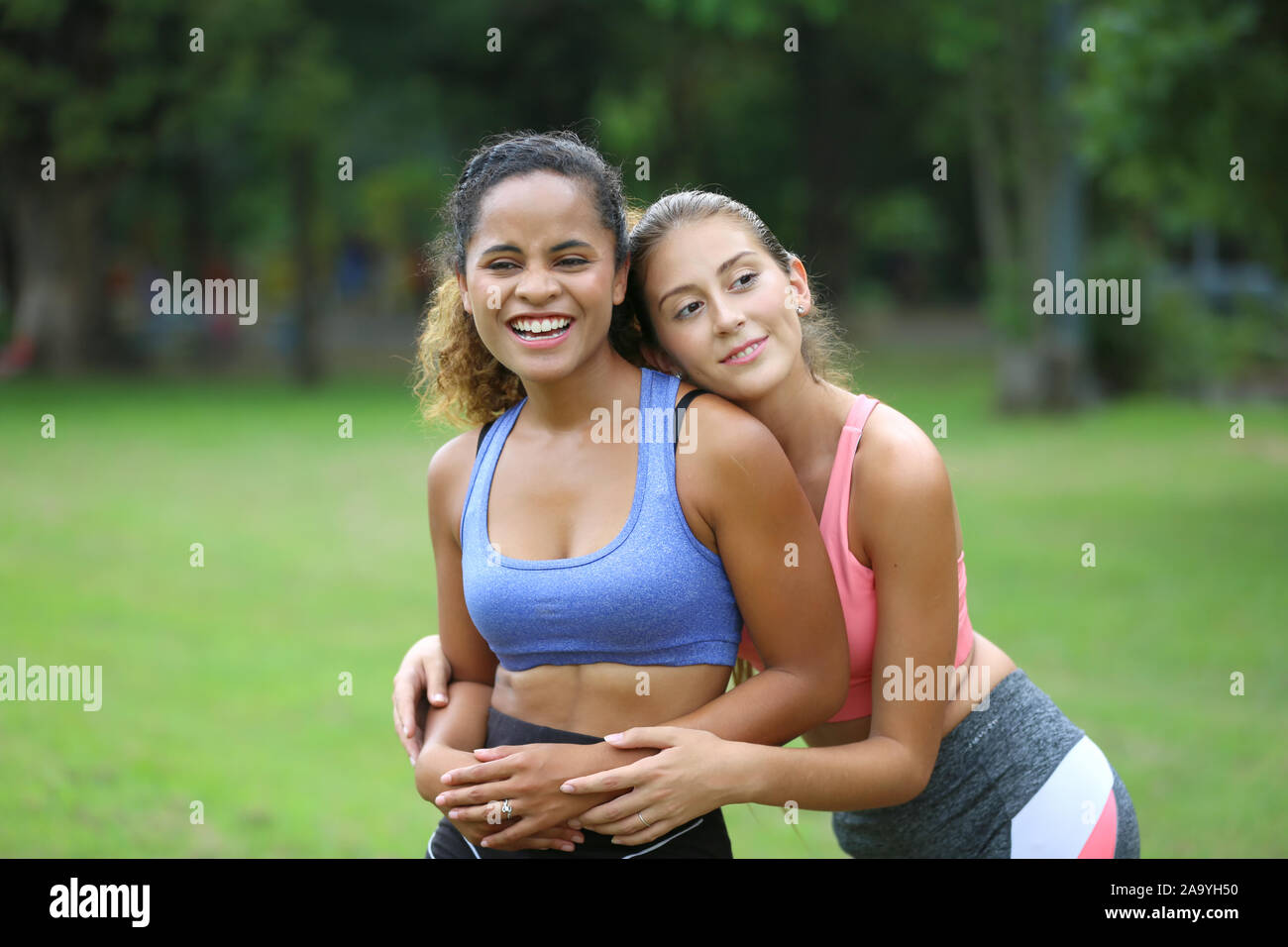 Female friends having fun on day out Stock Photo - Alamy