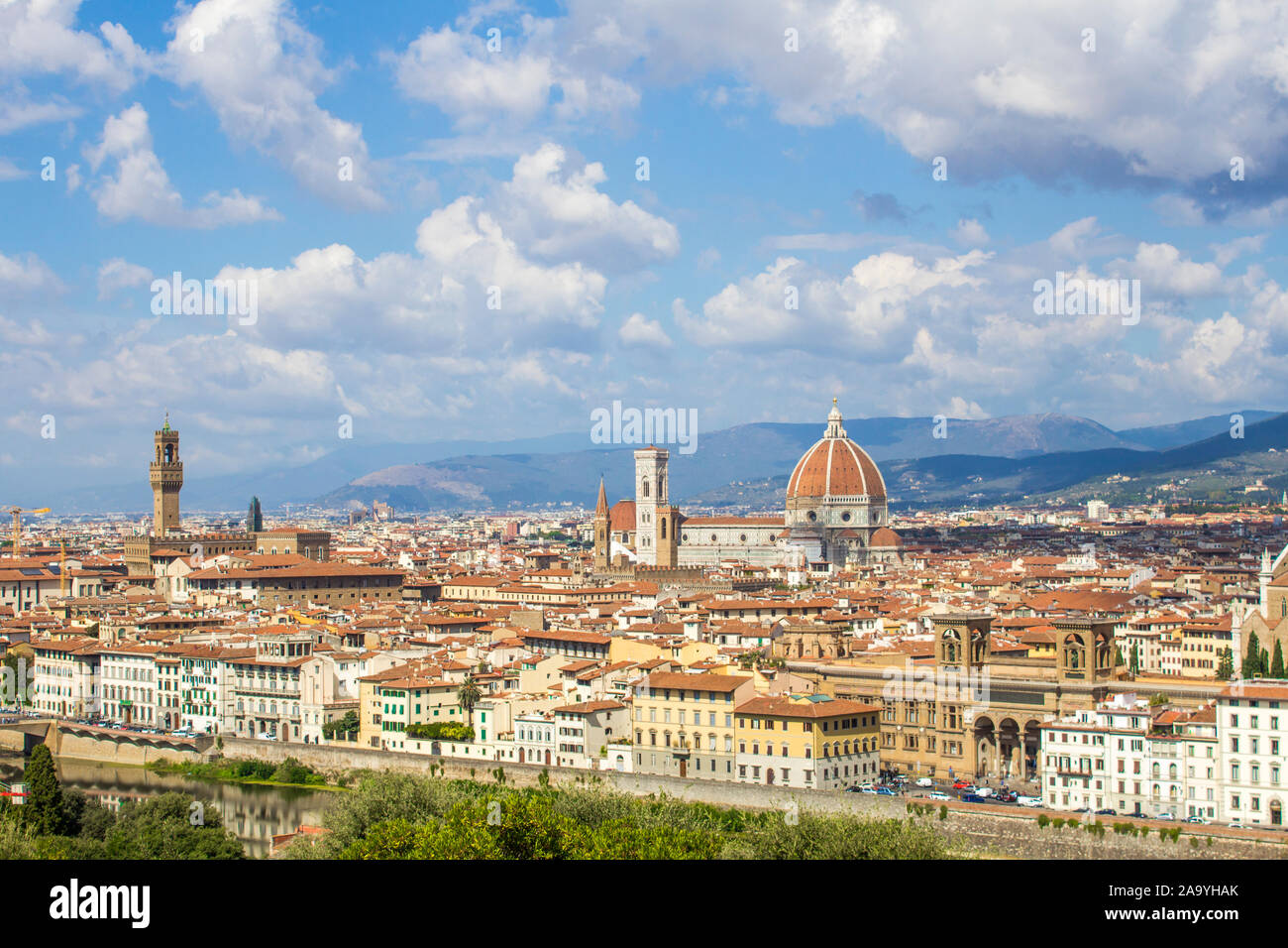 Panoramic view of Florence from Piazzale Michelangelo Stock Photo - Alamy