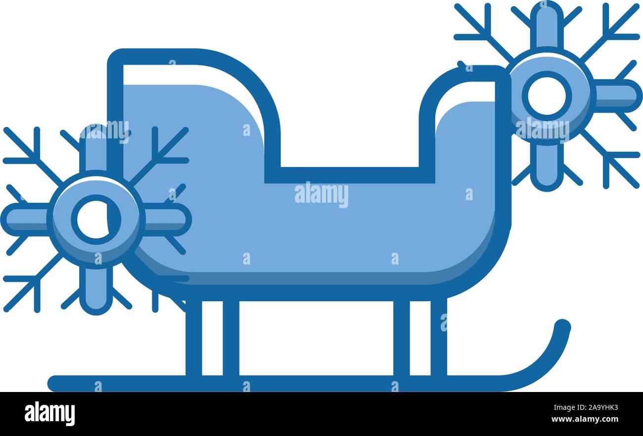 merry christmas sled carriage icon Stock Vector Image & Art - Alamy