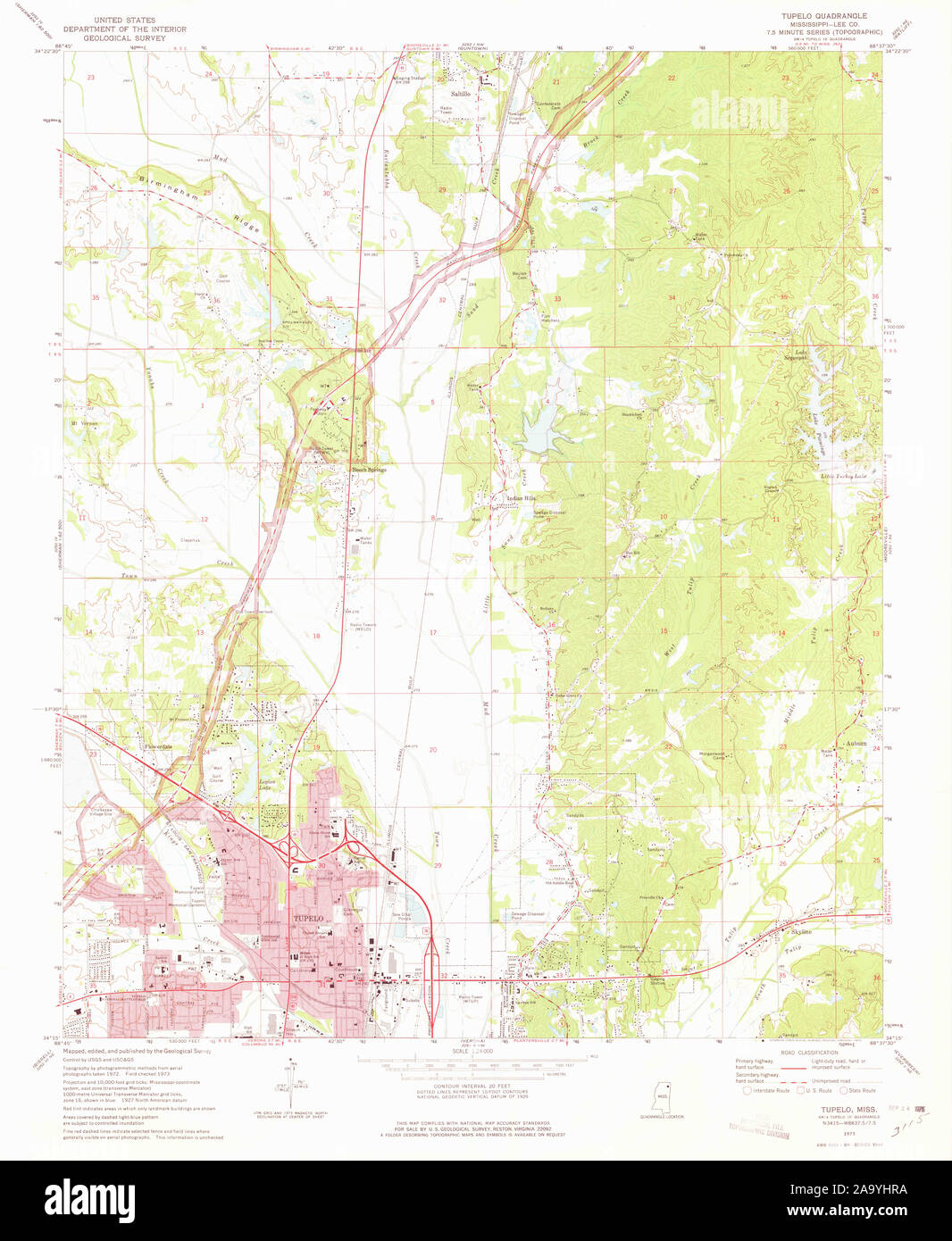 Tupelo mississippi map hi-res stock photography and images - Alamy