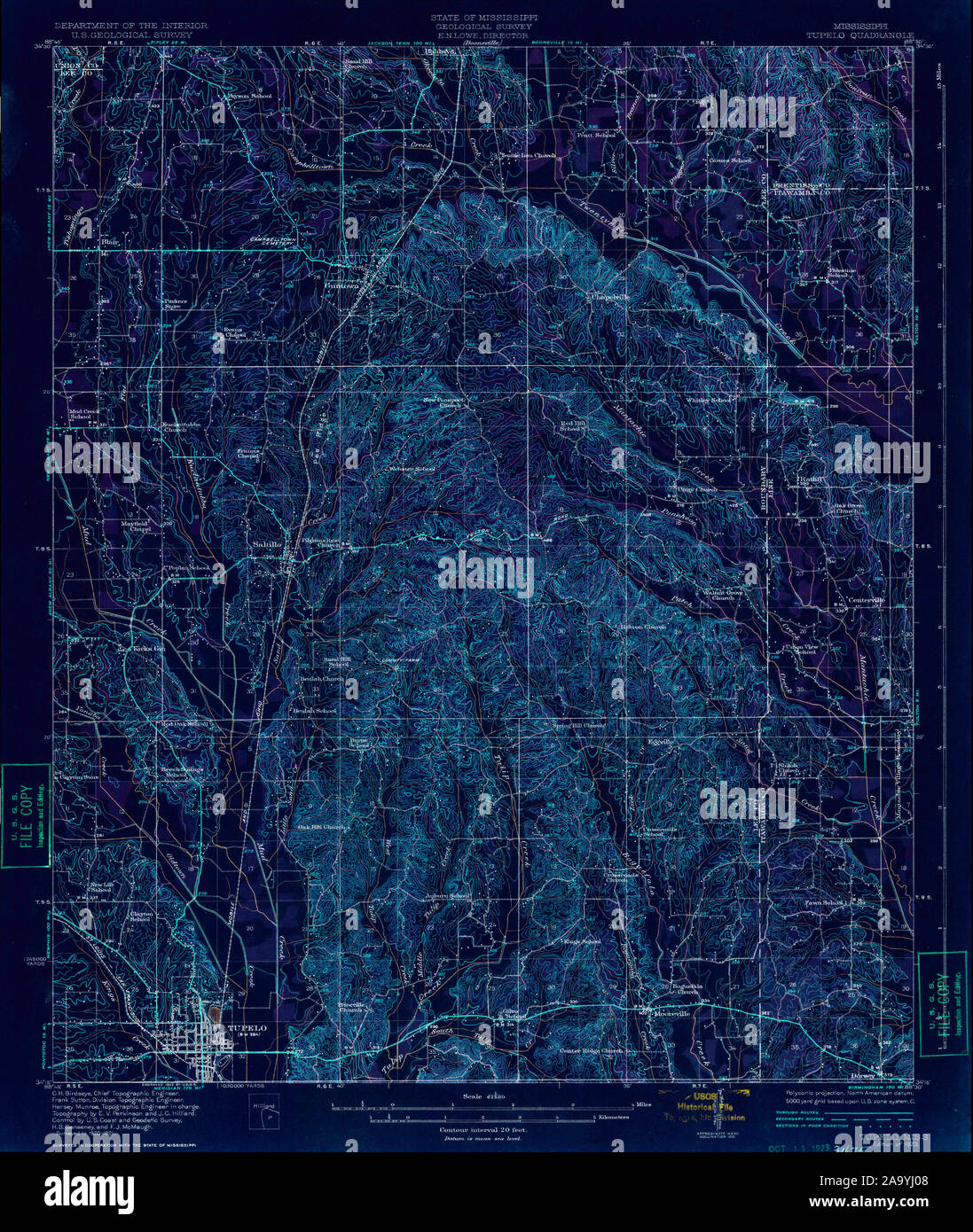 Map of tupelo hi-res stock photography and images - Alamy
