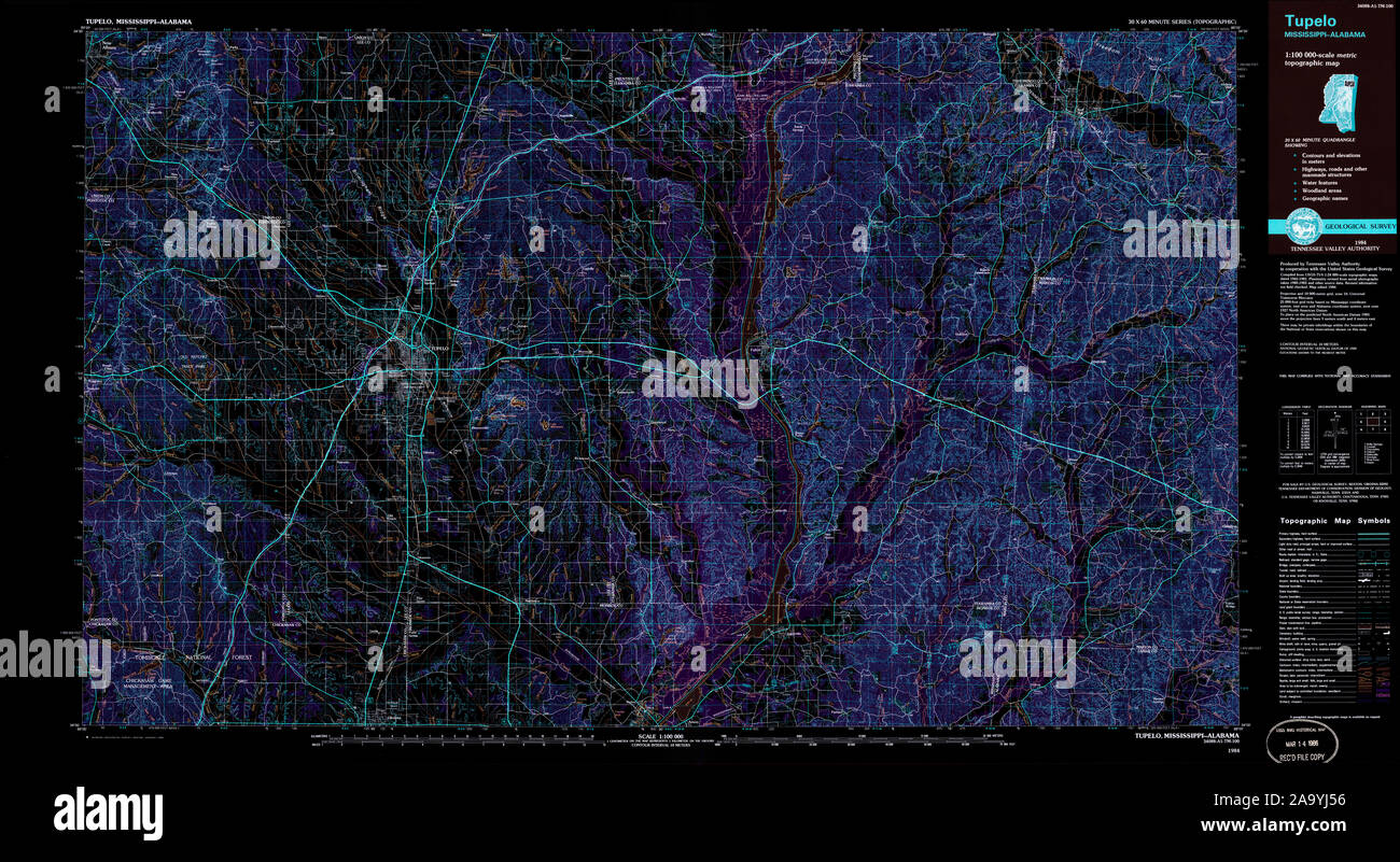 Tupelo mississippi map hi-res stock photography and images - Alamy