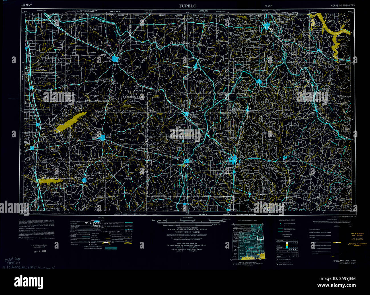 Tupelo mississippi map hi-res stock photography and images - Alamy