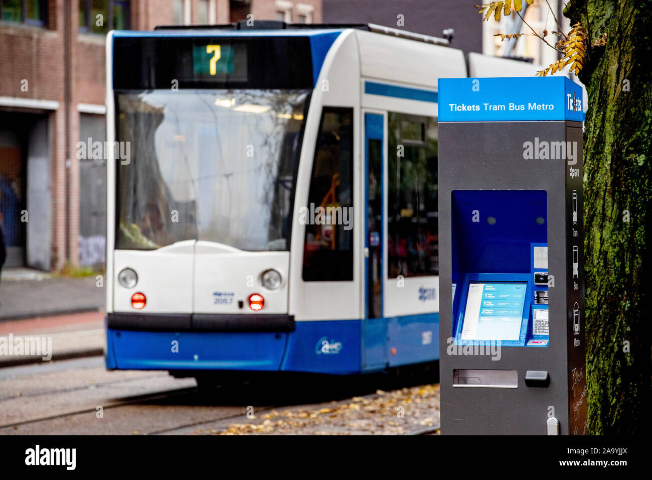 AMSTERDAM, City Centre, 18-11-2019, Higher fares public transport. The ...