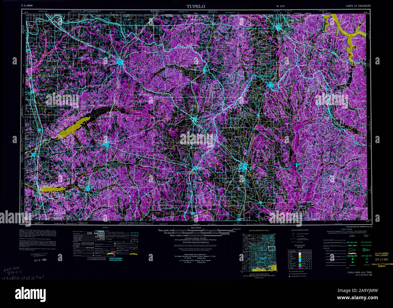 Tupelo mississippi map hi-res stock photography and images - Alamy