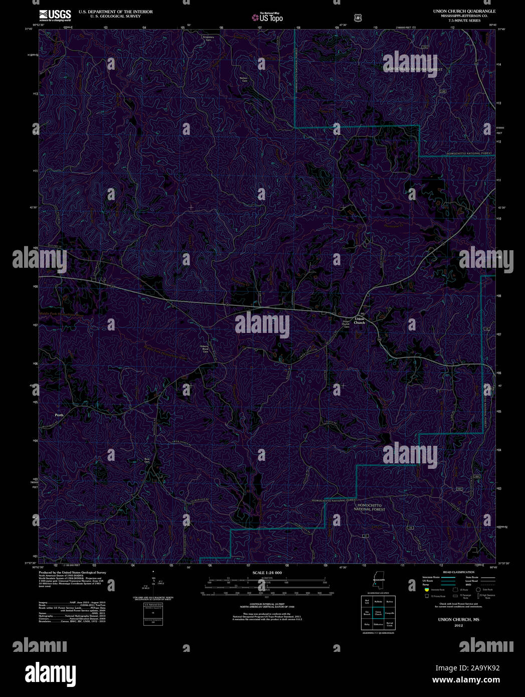Map of union church hi-res stock photography and images - Alamy