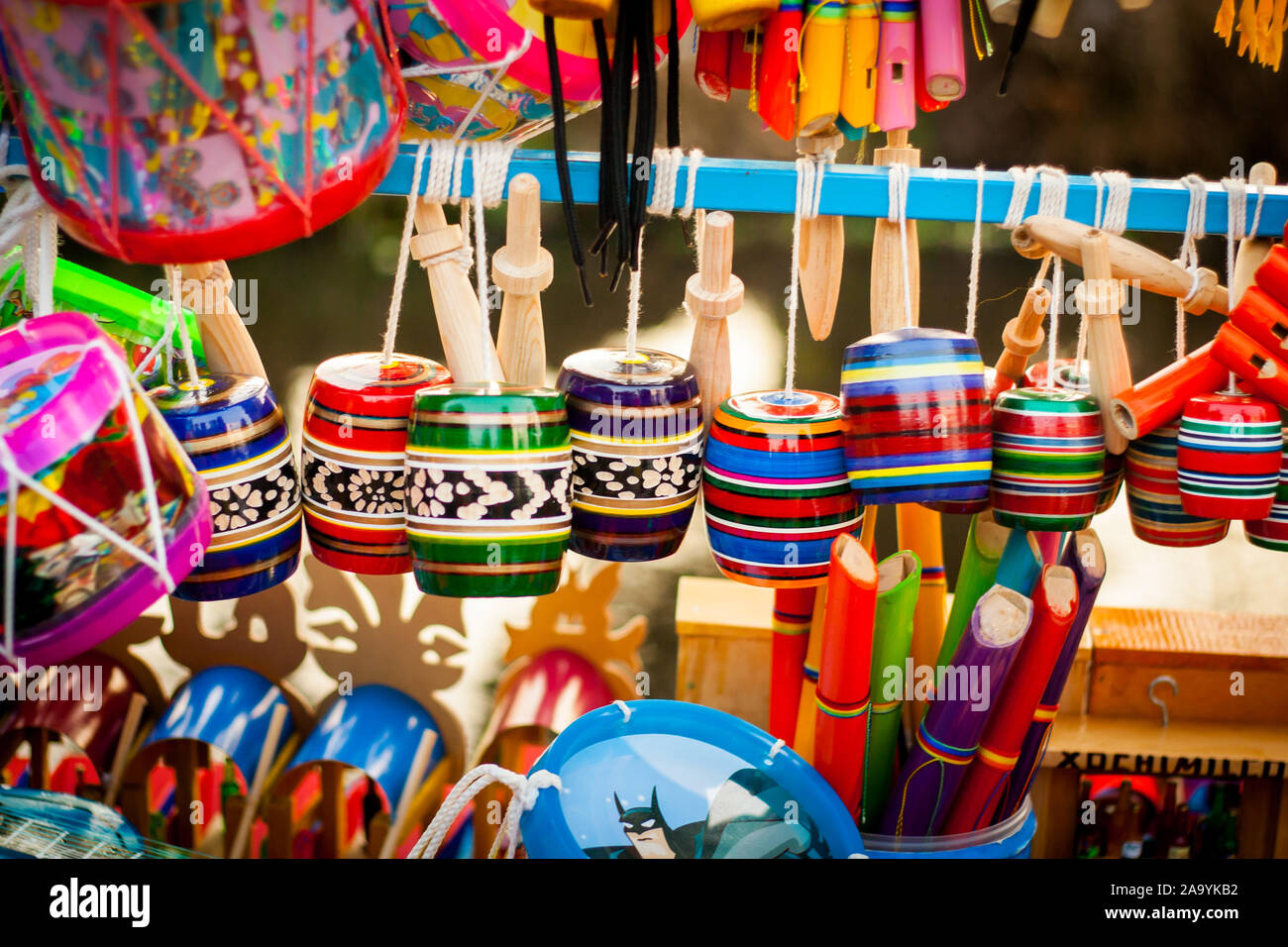 Set of traditional mexican toys Stock Photo - Alamy