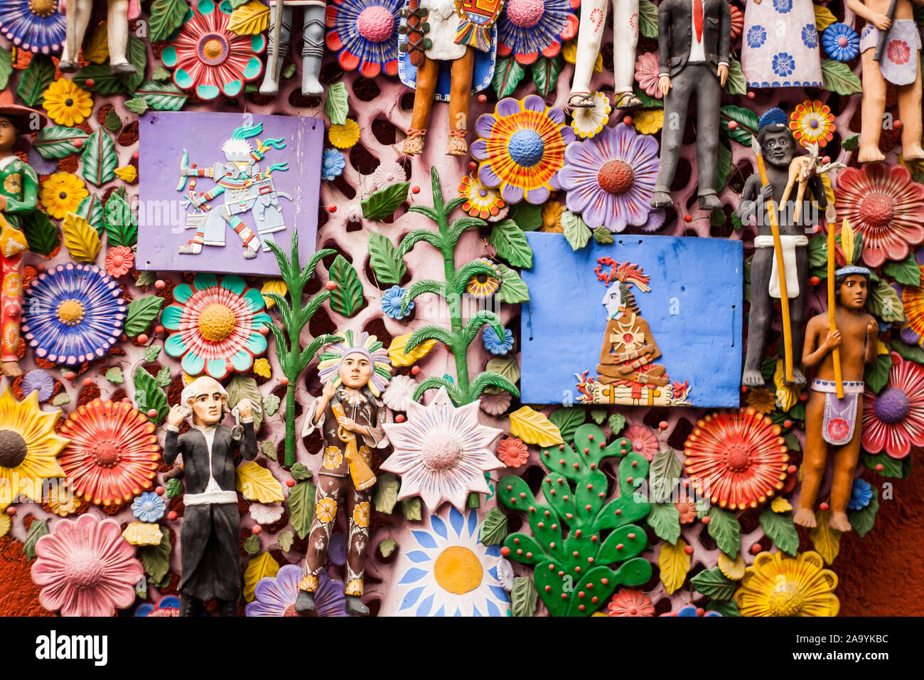 El arbol de la vida, the tree of life, an aztec tradition Stock Photo ...