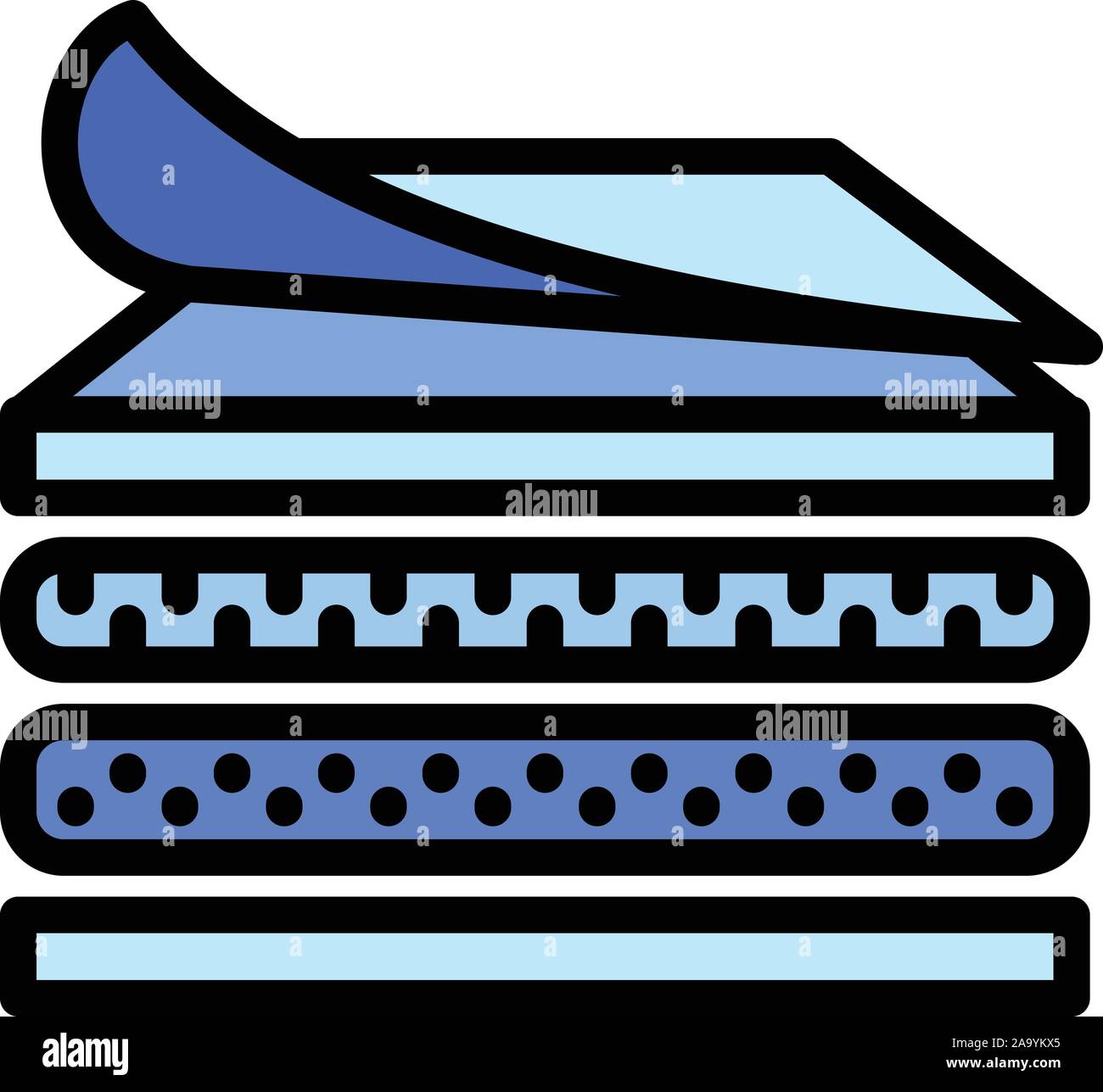 Mattress construction icon. Outline mattress construction vector icon ...