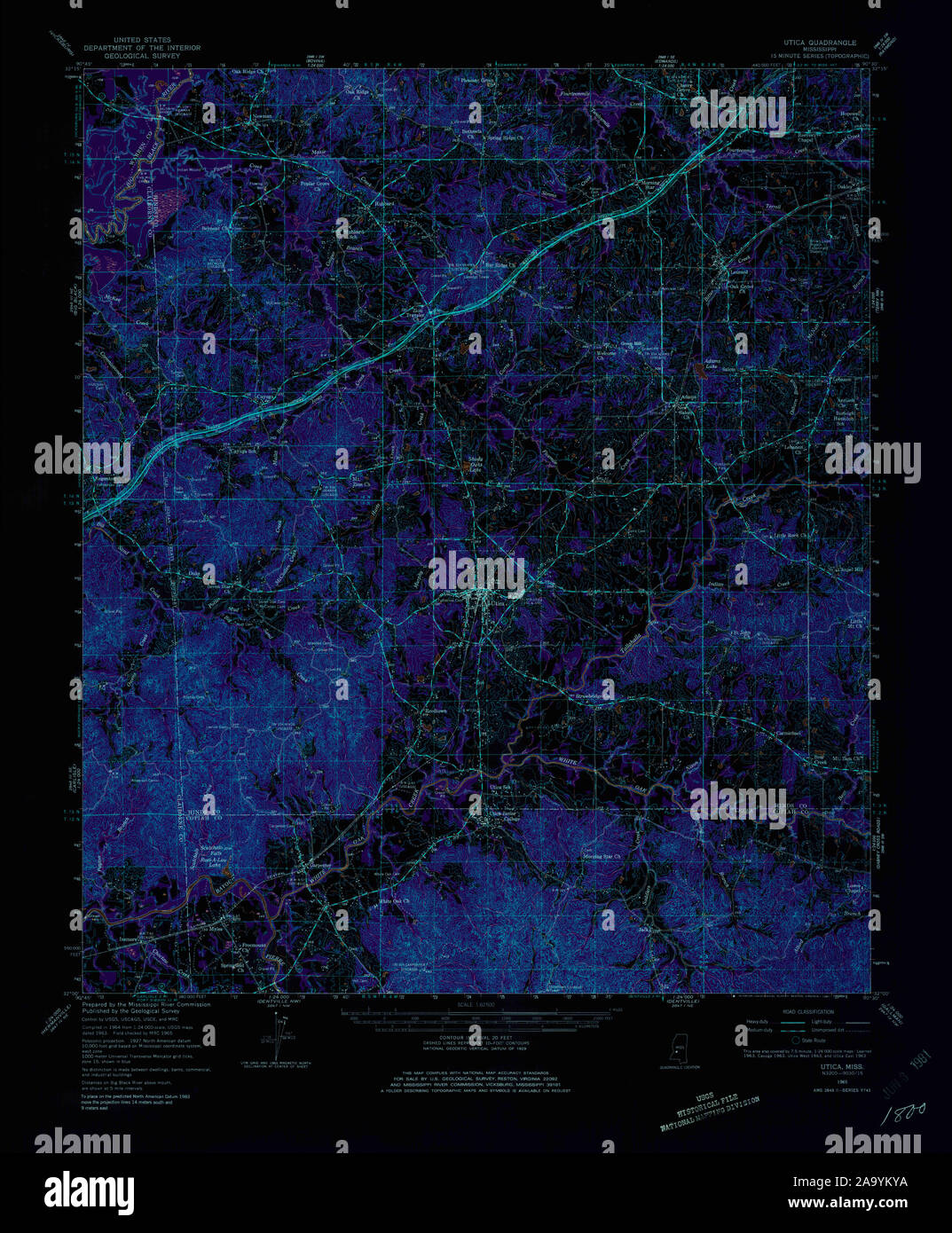 Map of utica mississippi hi-res stock photography and images - Alamy