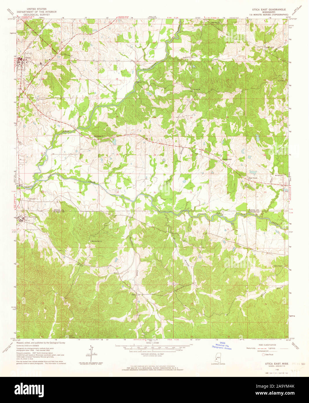Map of utica mississippi hi-res stock photography and images - Alamy