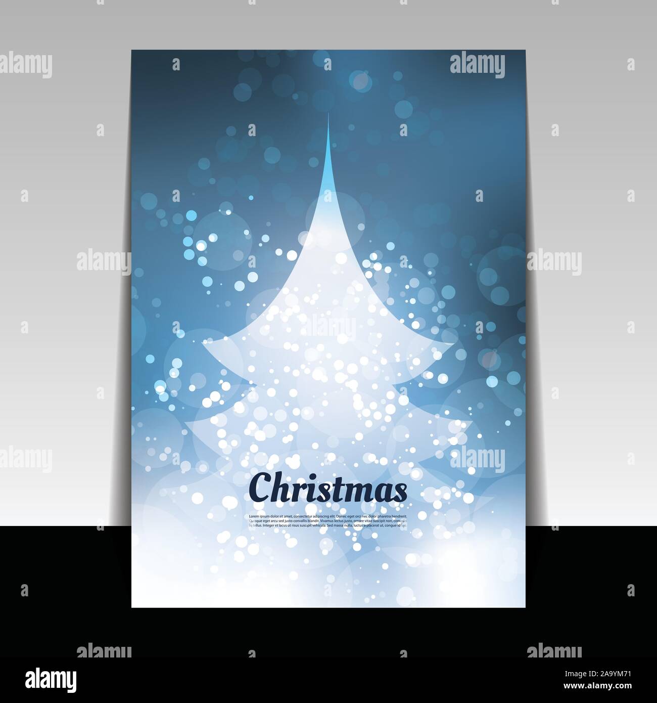 Blue Abstract Christmas Flyer, Cover or Background Design in Freely ...