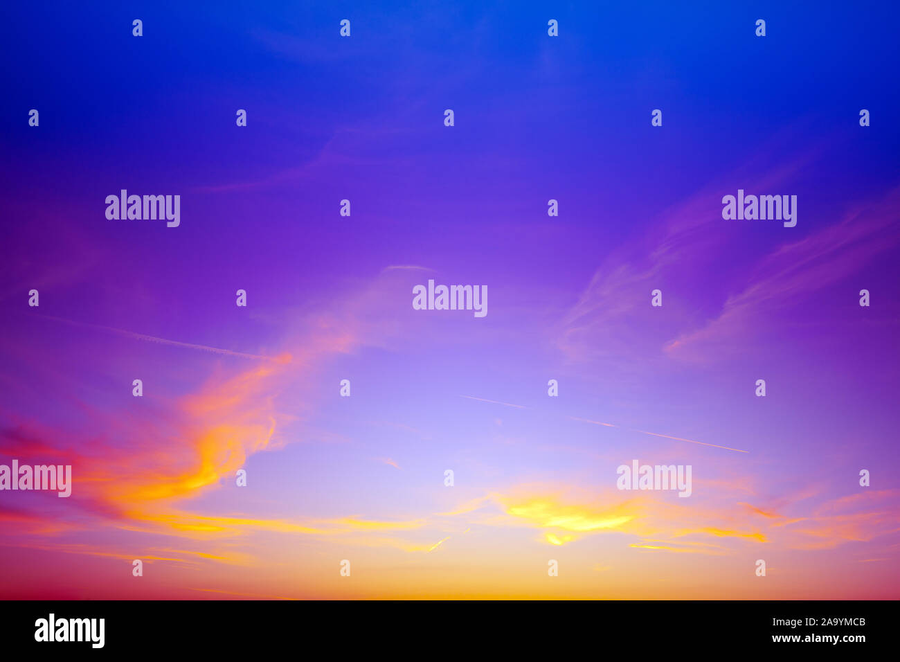 Colorful cloudy sky at sunset. Gradient color. Sky texture, abstract ...