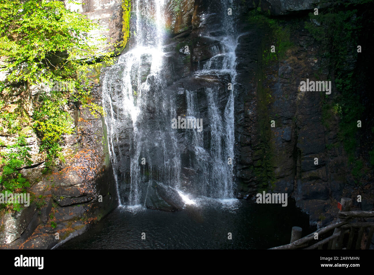 Bushkill Falls is a small waterfall in Bushkill, Pennsylvania, near the ...