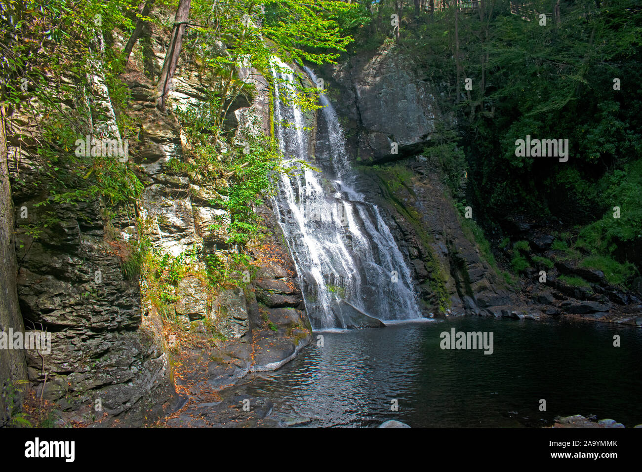 Bushkill Falls is a small waterfall in Bushkill, Pennsylvania, near the ...