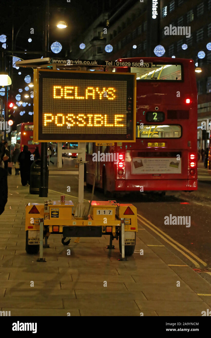 London, United Kingdom - November 22, 2013: Delays Possible Led Traffic ...