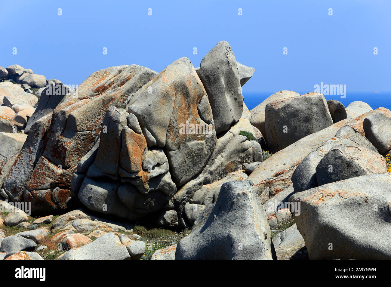 The archipelago of Lavezzi Islands located in the mouths of Bonifacio ...