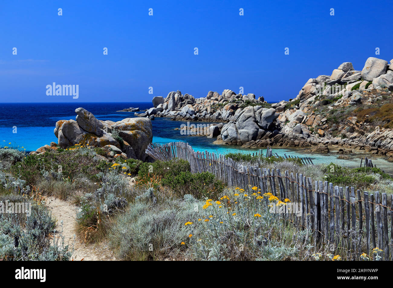 The archipelago of Lavezzi Islands located in the mouths of Bonifacio ...