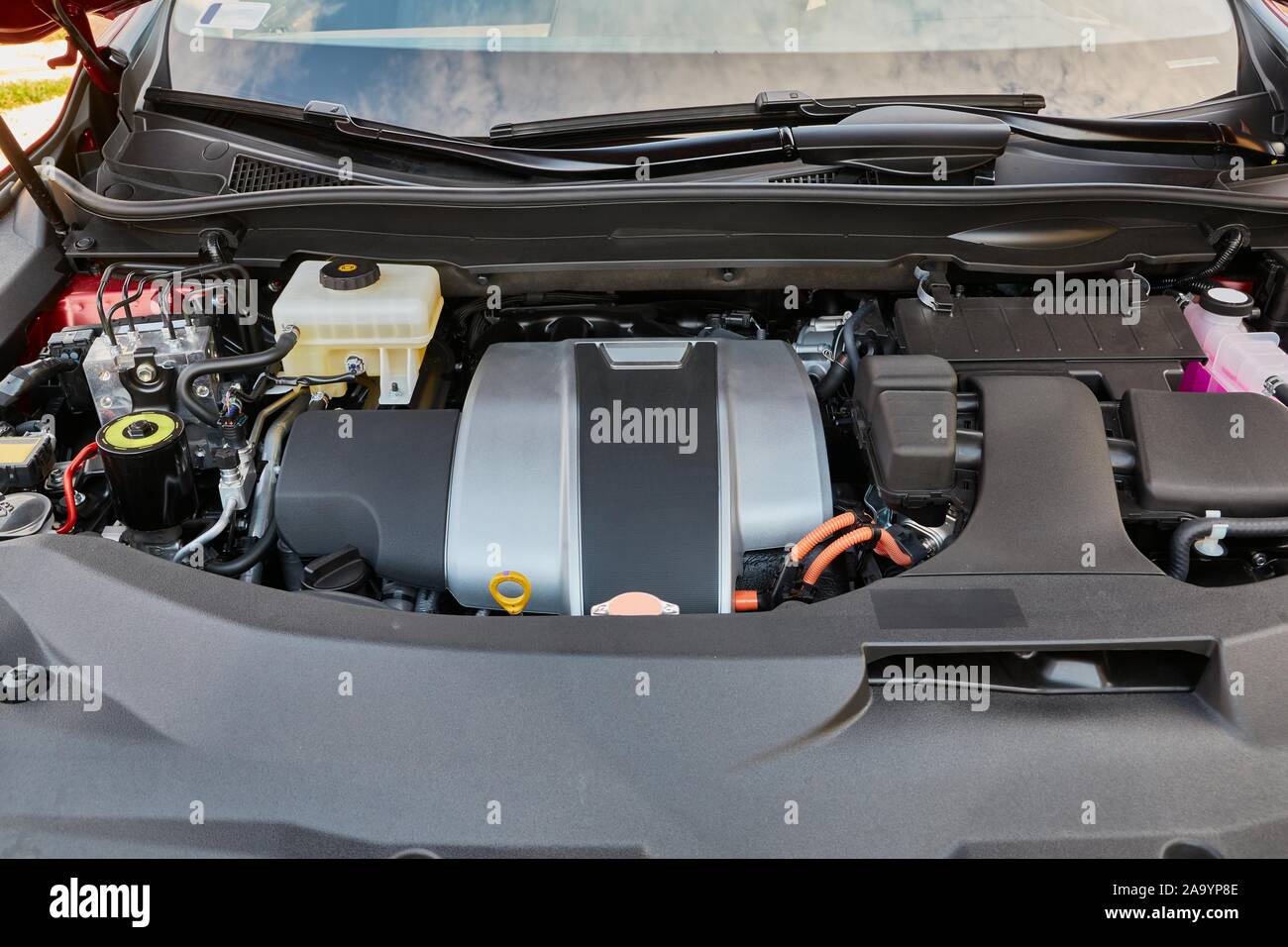Car Engine Bay Stock Photo - Alamy