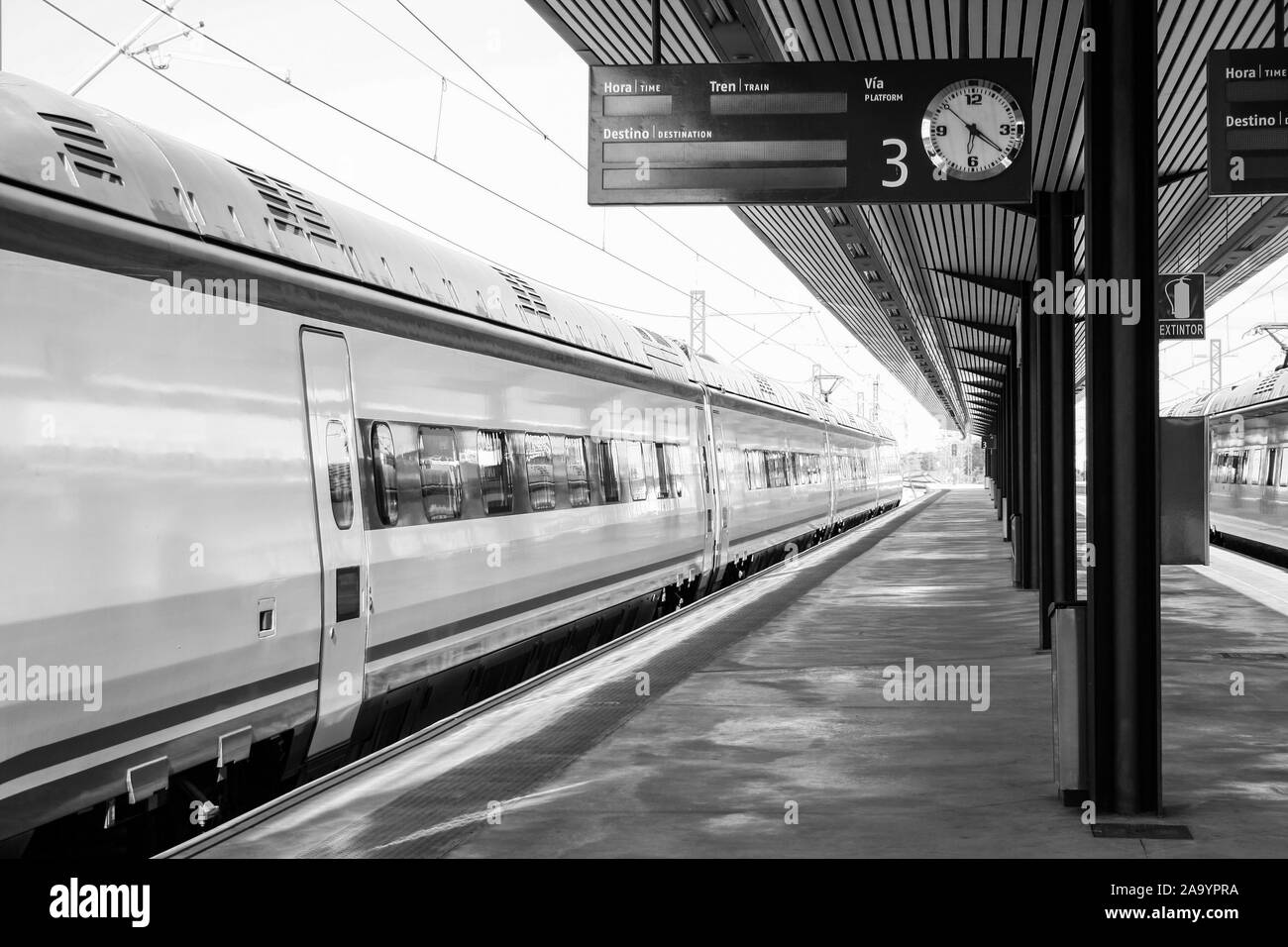 Train station parking Black and White Stock Photos & Images - Alamy