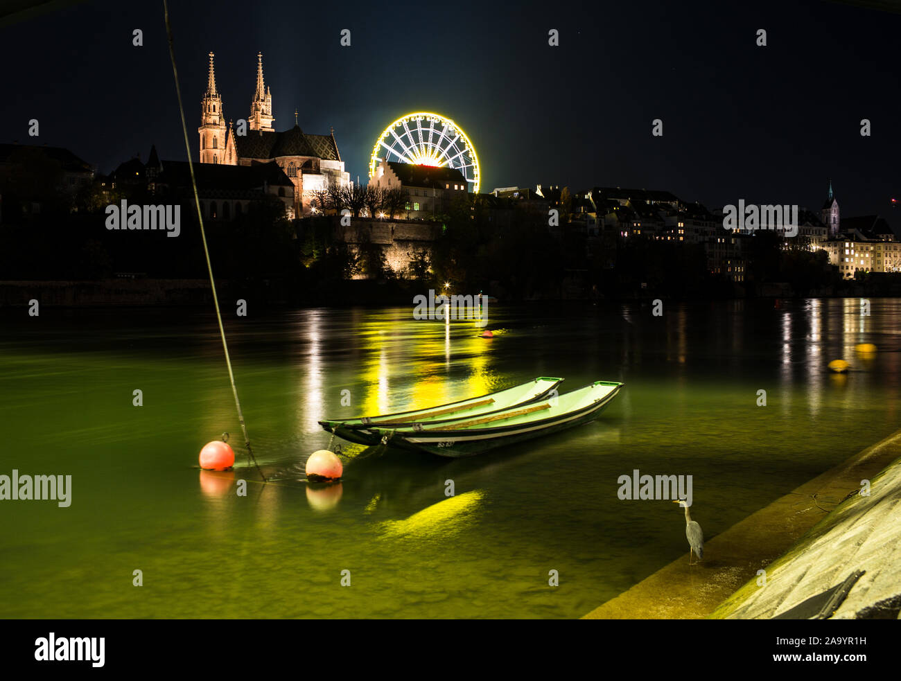 Basel switzerland night over hi-res stock photography and images - Alamy