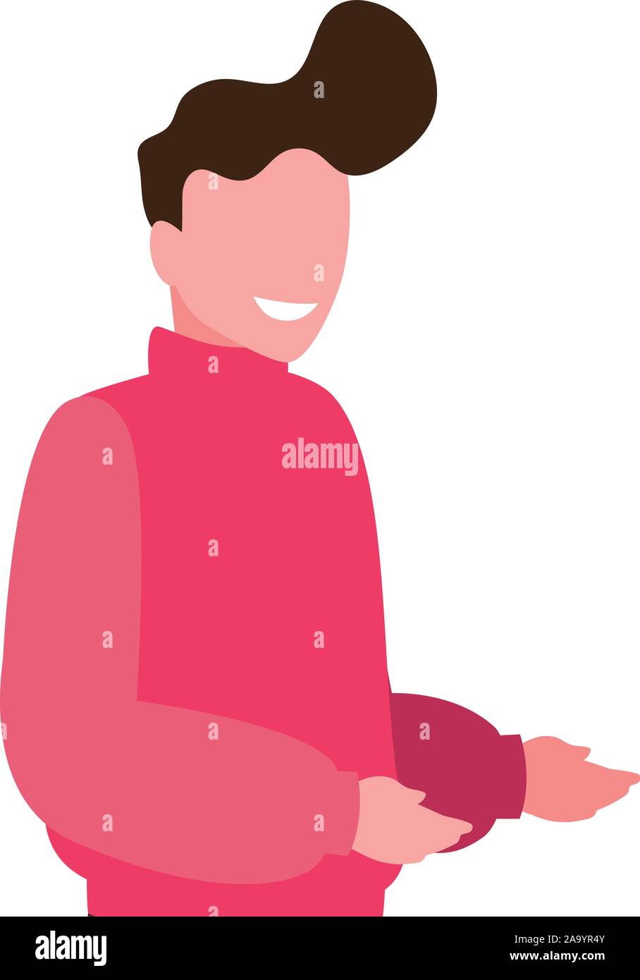 men faceless with different poses on white background vector ...