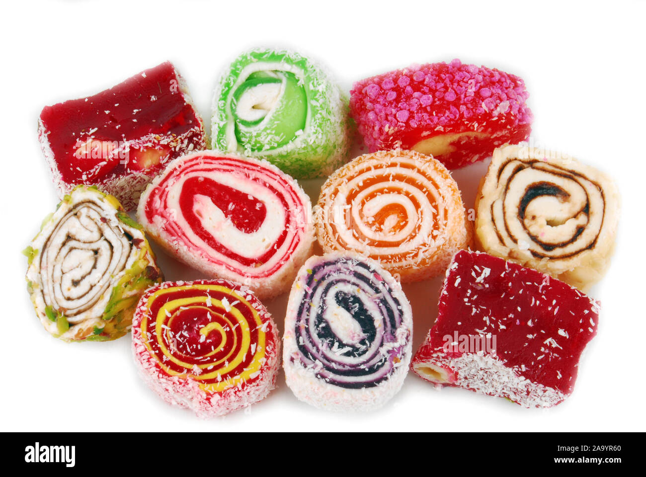 sweets traditional turkish isolated on white Stock Photo - Alamy