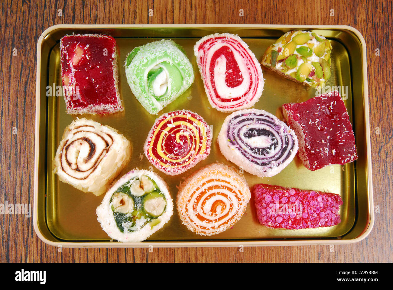 sweets traditional turkish in gift box Stock Photo - Alamy