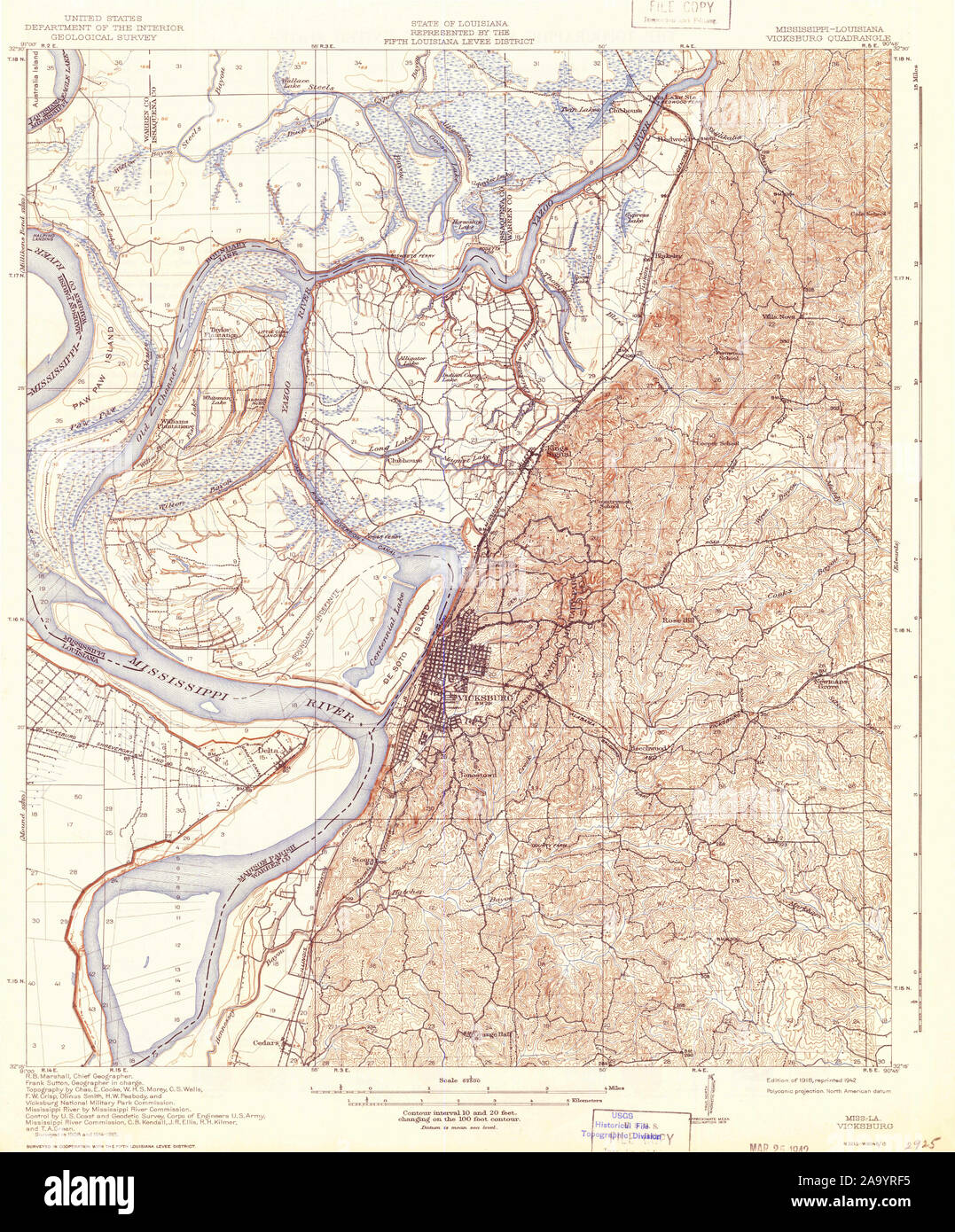 Vicksburg mississippi map hi-res stock photography and images - Alamy