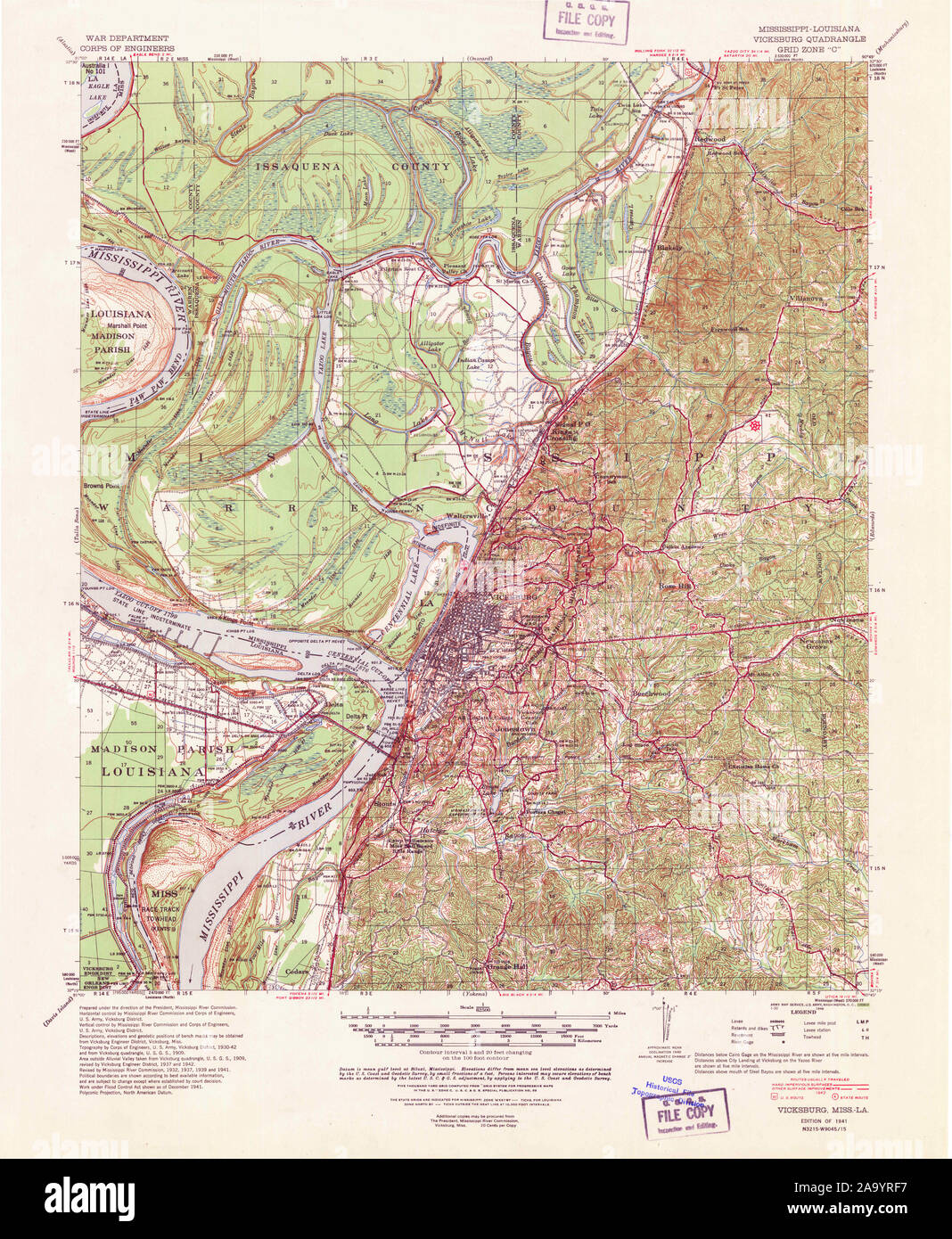 Vicksburg mississippi map hi-res stock photography and images - Alamy