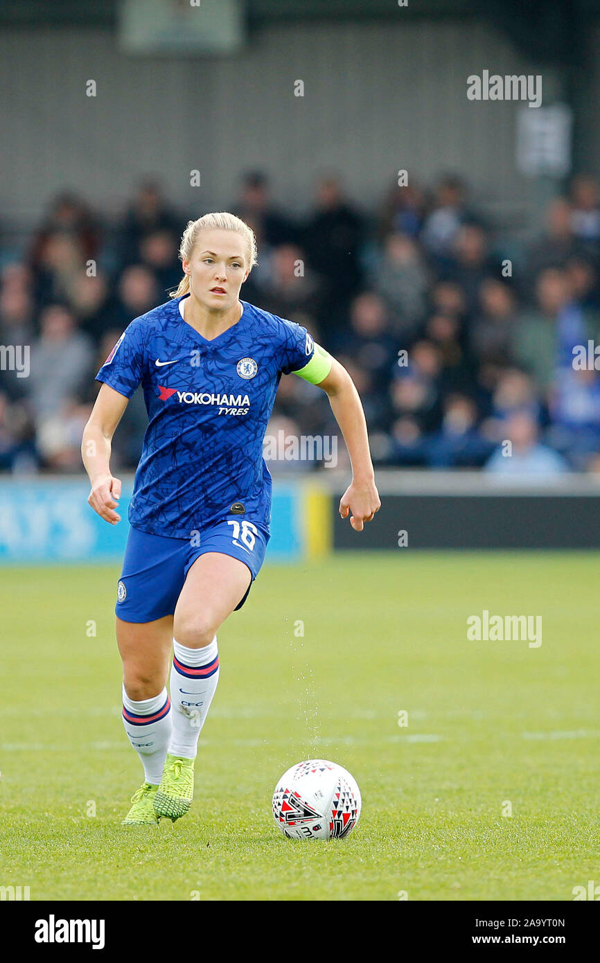 Kingston, UK. 17th Nov, 2019. Magdalena Eriksson of Chelsea dribbling ...