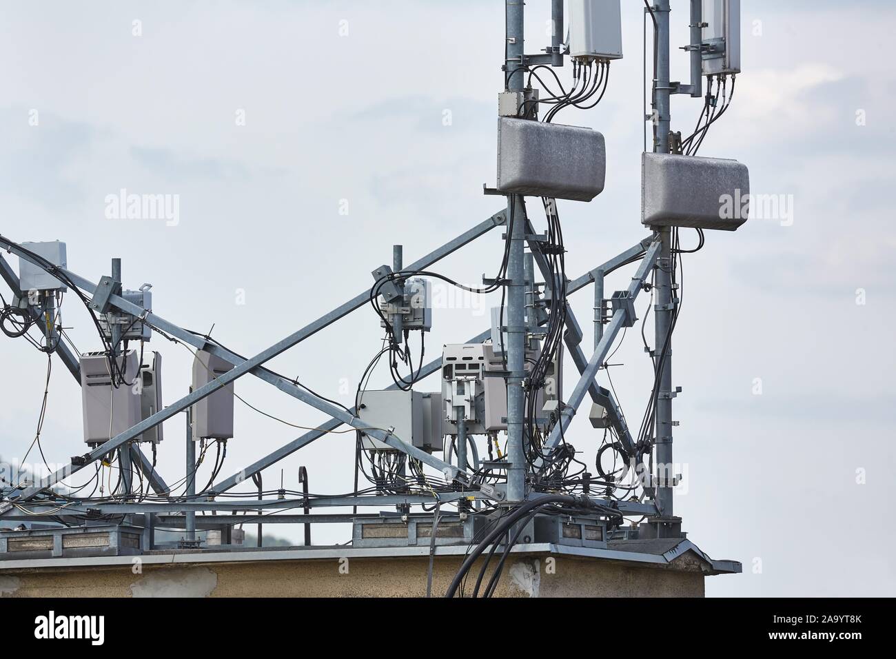Transmitter station detail Stock Photo - Alamy