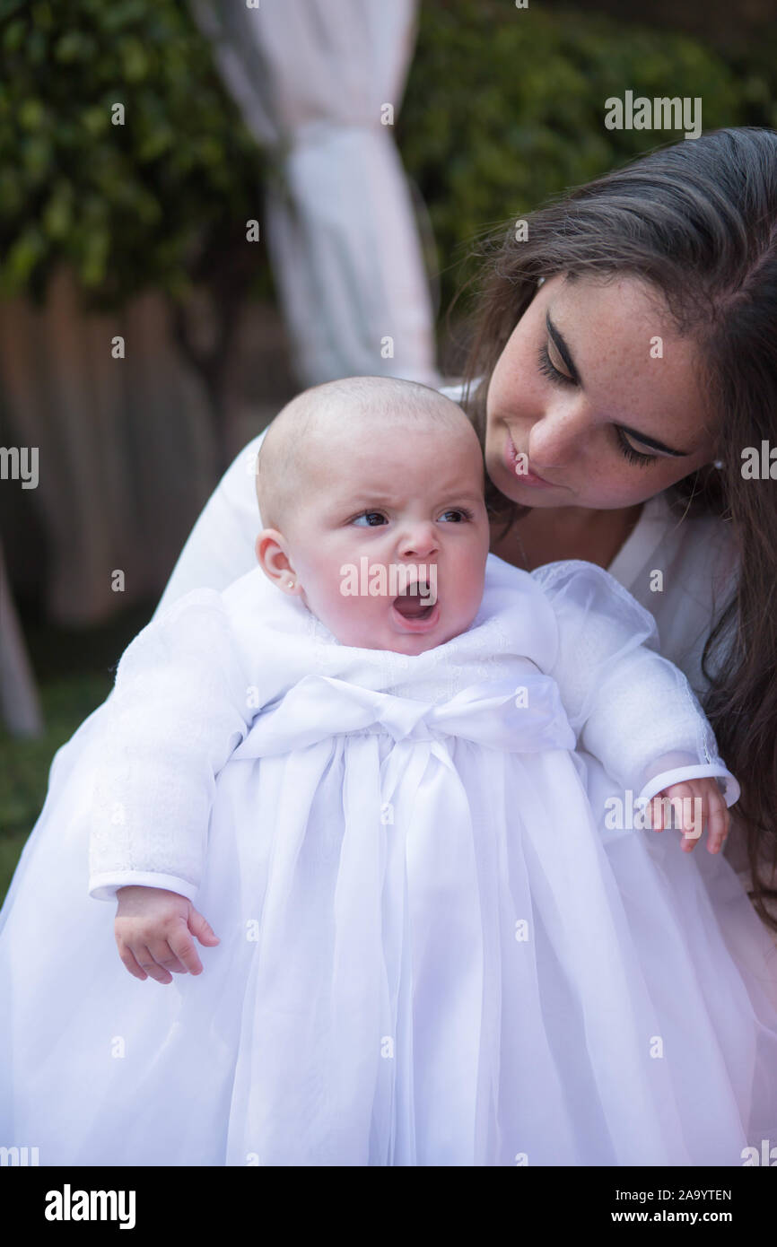 Happy young mother aunt with adorable baby Stock Photo - Alamy