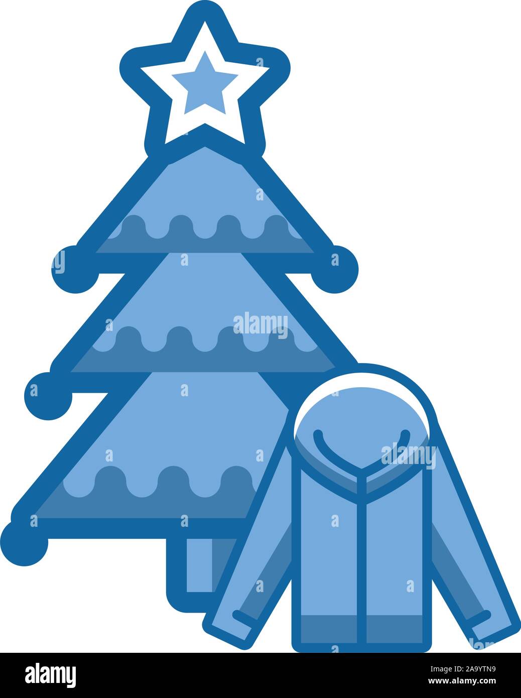 merry christmas pine tree icon Stock Vector Image & Art - Alamy