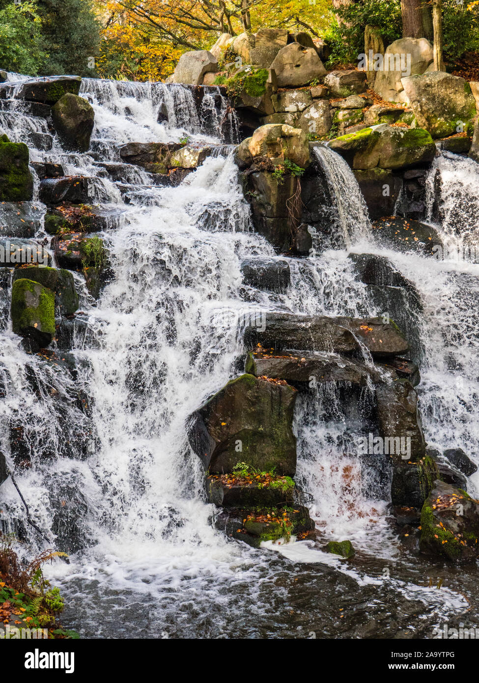 The Cascade, Waterfall, Autumn Colours, Virginia Water, Great Windsor ...