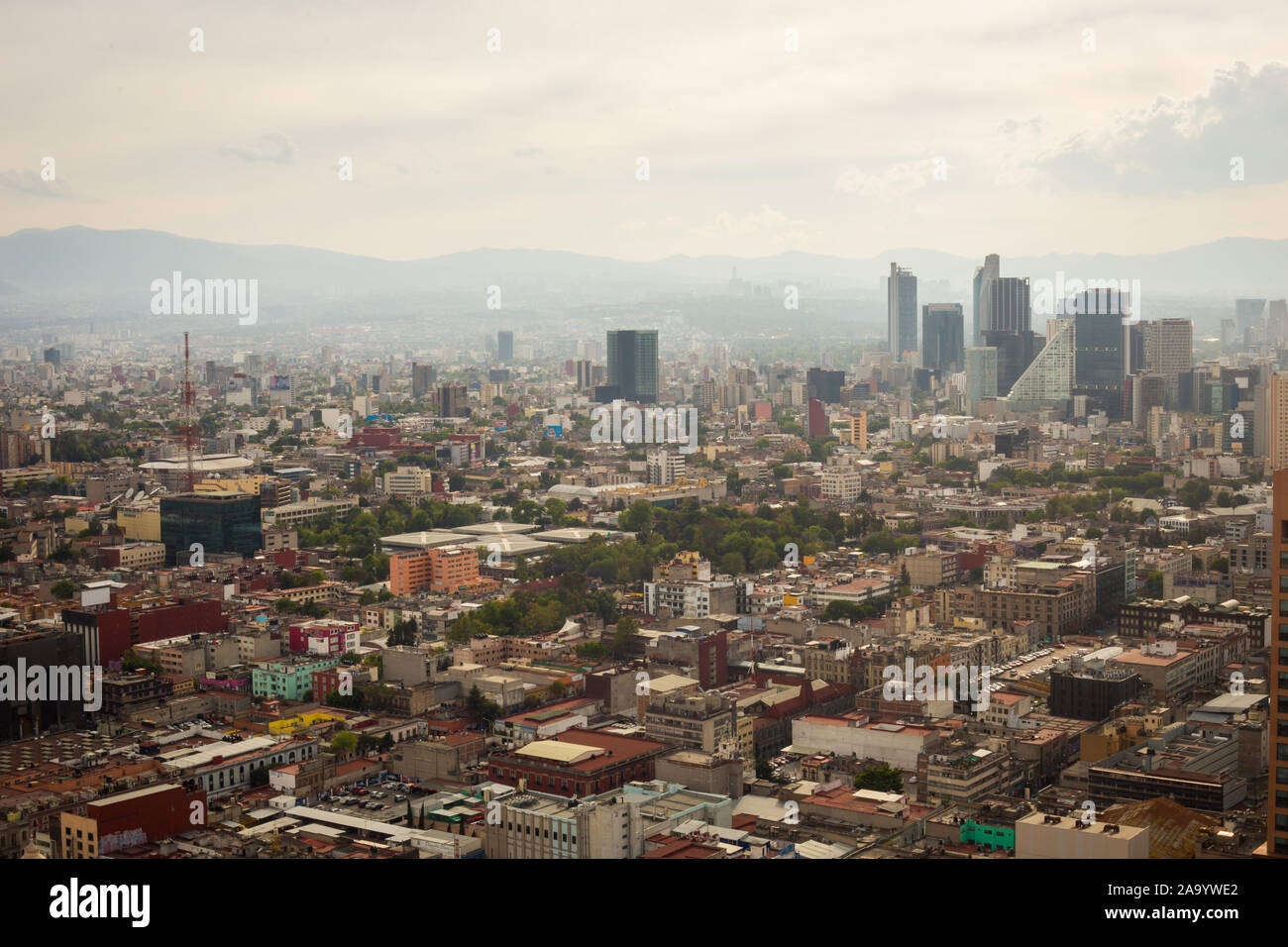 Aerial view of mexico city skyline Stock Photo - Alamy