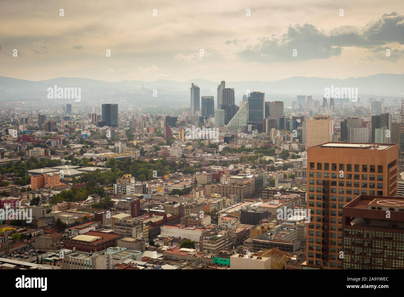 Aerial view of mexico city skyline Stock Photo - Alamy