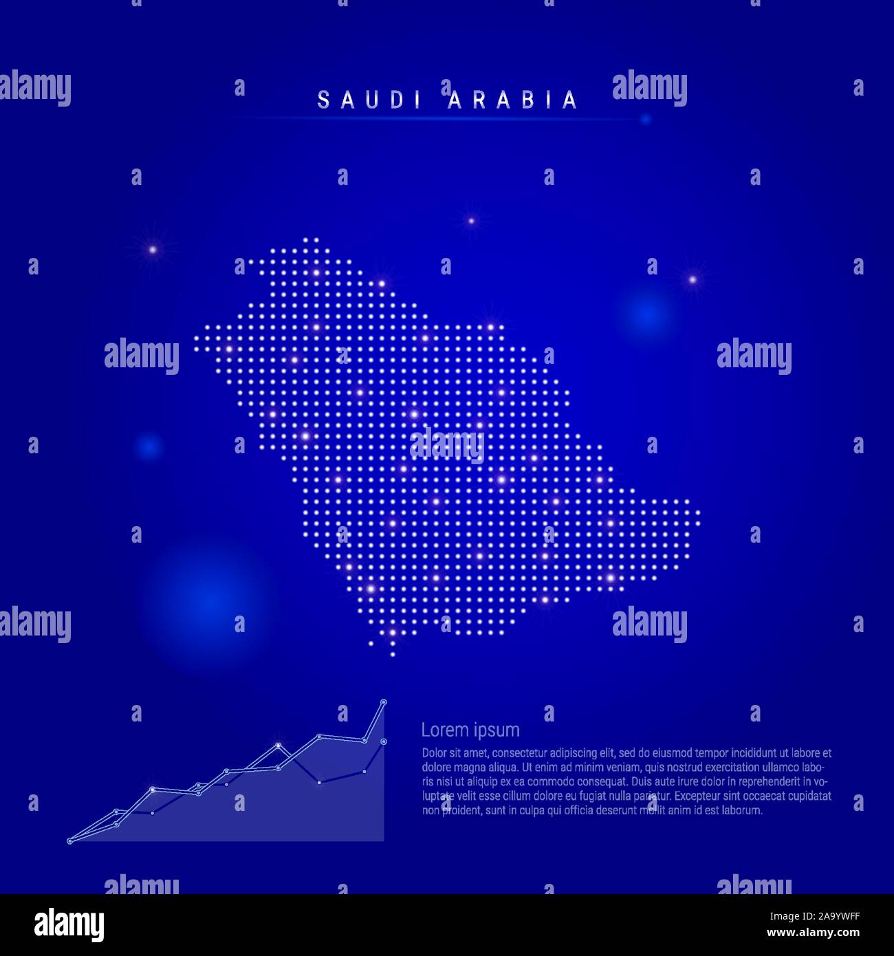 Saudi arabia map dots hi-res stock photography and images - Alamy