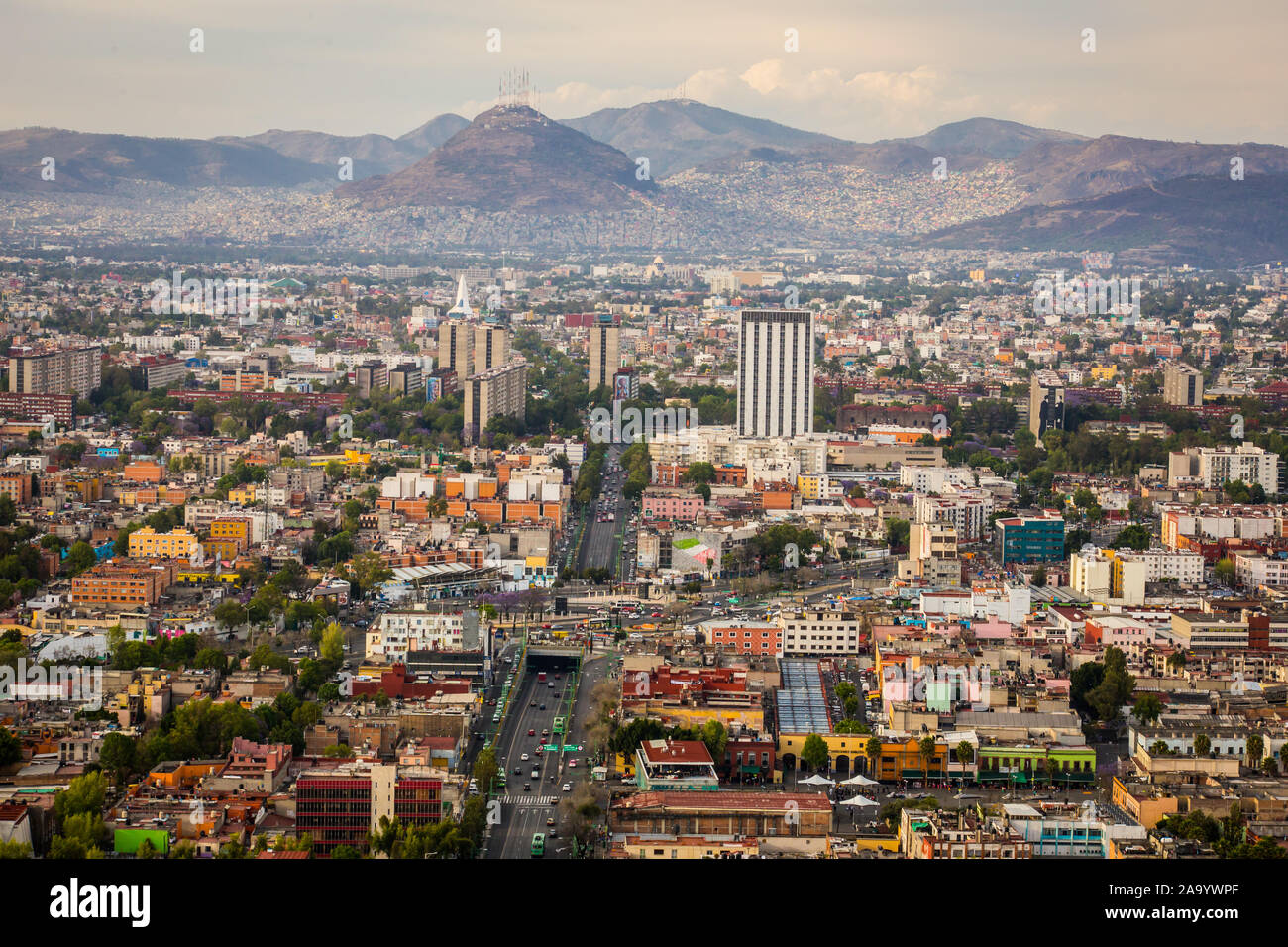 Aerial view of mexico city Stock Photo - Alamy