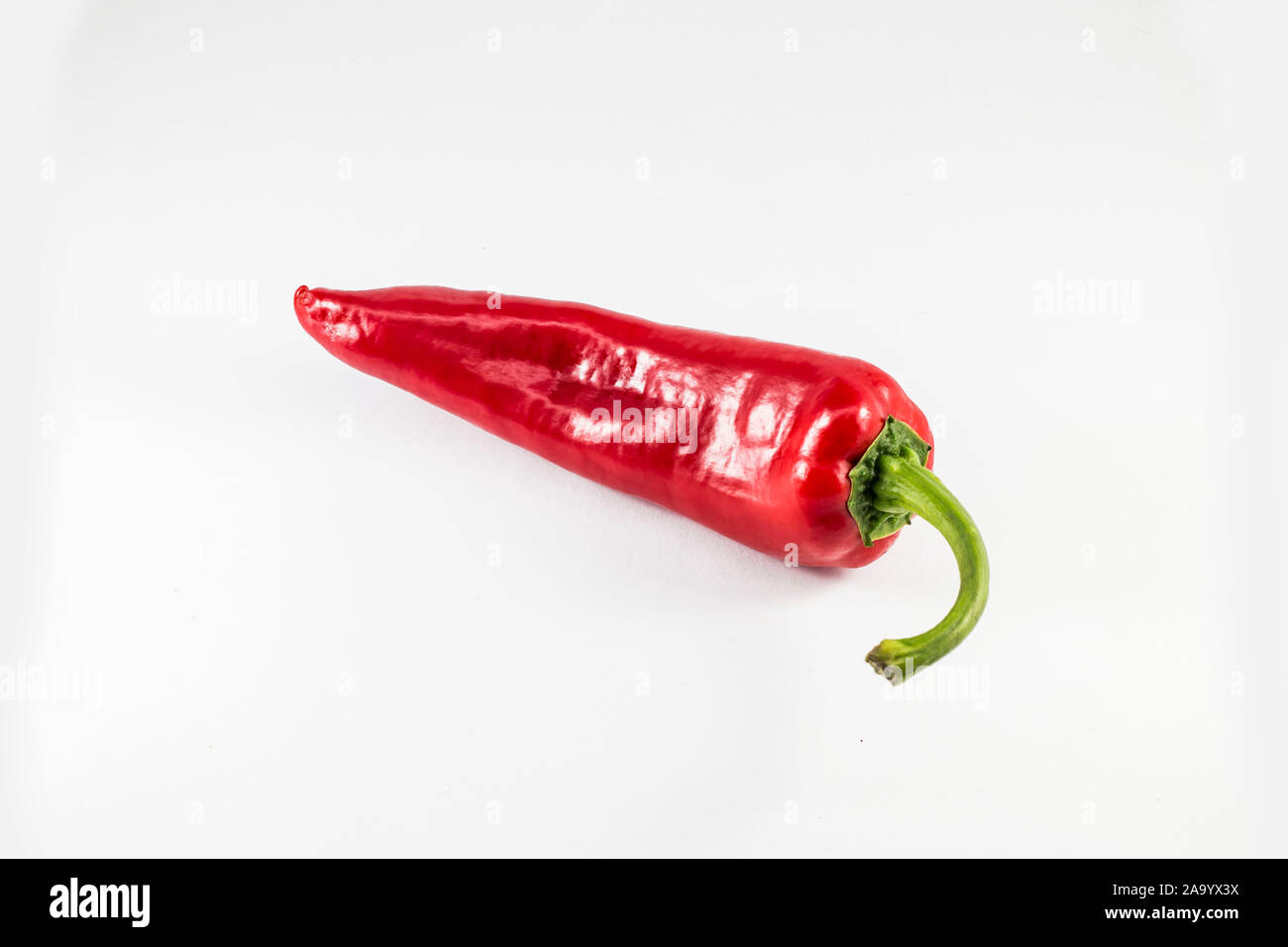 Fresh red pepper, white background Stock Photo - Alamy