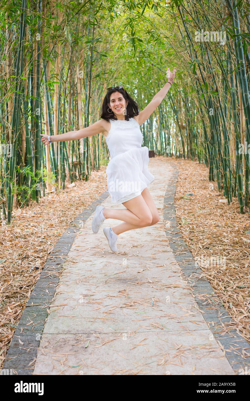 Girl on bamboo hi-res stock photography and images - Alamy