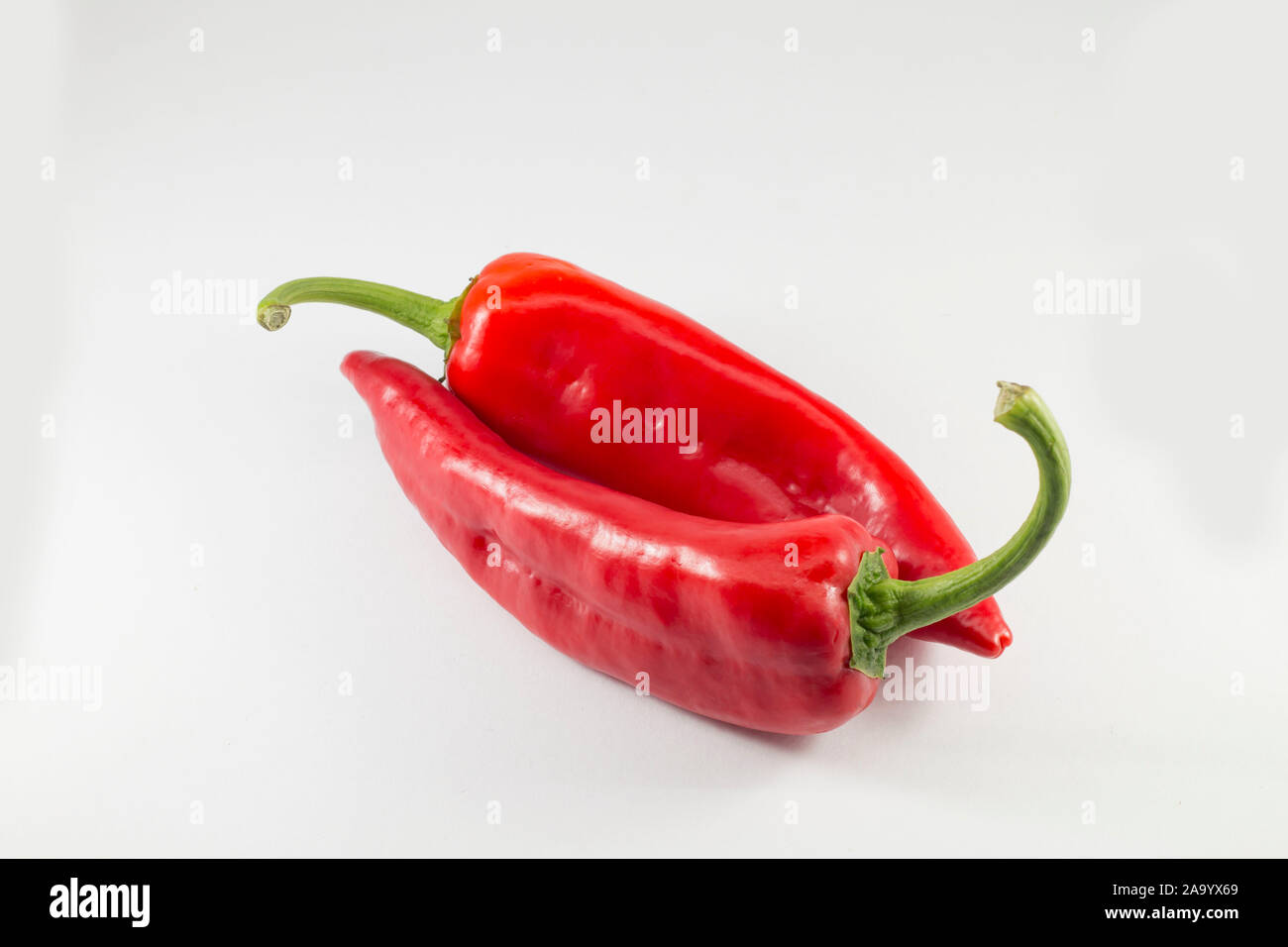 Fresh red pepper, white background Stock Photo - Alamy