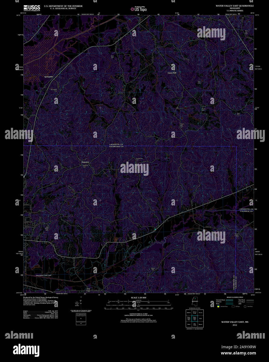 Water valley mississippi map hi-res stock photography and images - Alamy