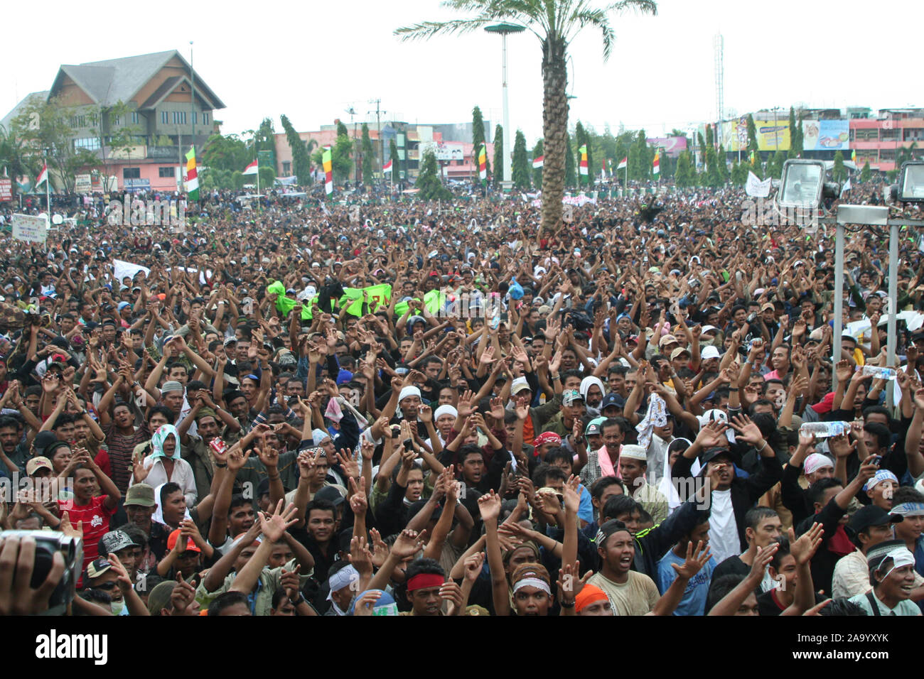 Banda Aceh, Aceh, Indonesia. August 15, 2006. Meeting place at the ...