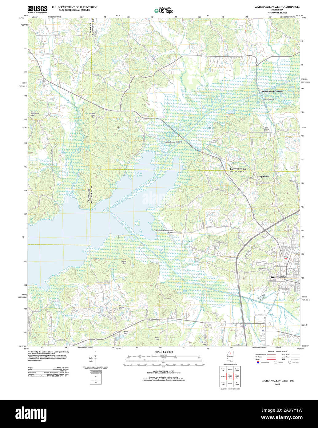 Map of water valley Cut Out Stock Images & Pictures - Alamy