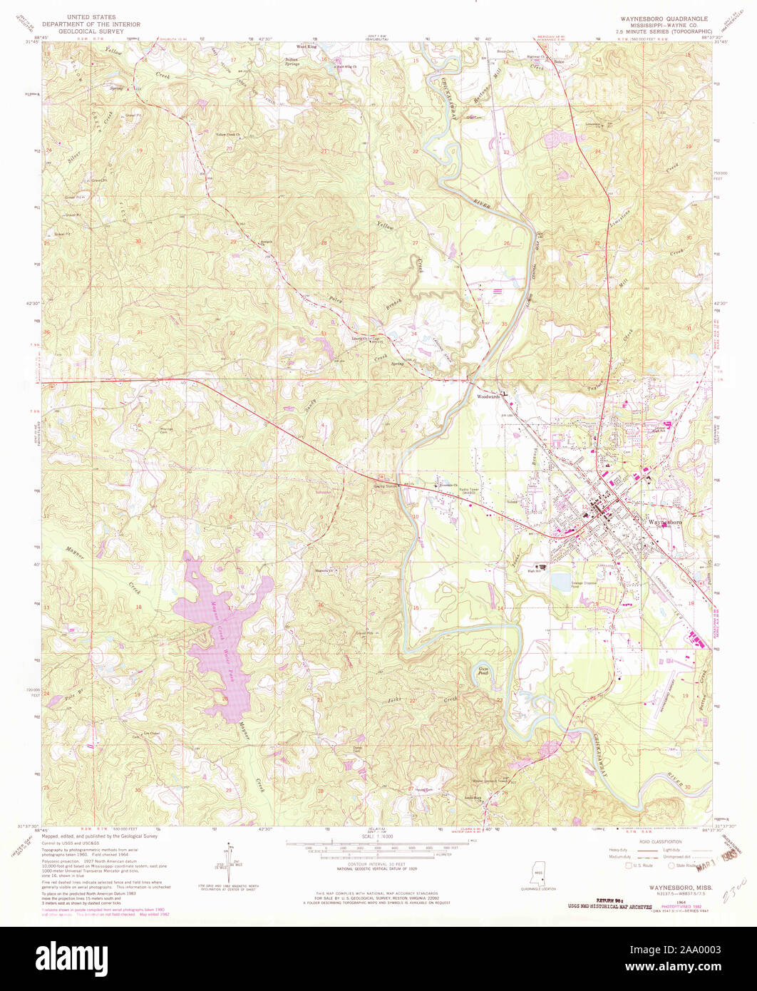 Waynesboro map hi-res stock photography and images - Alamy