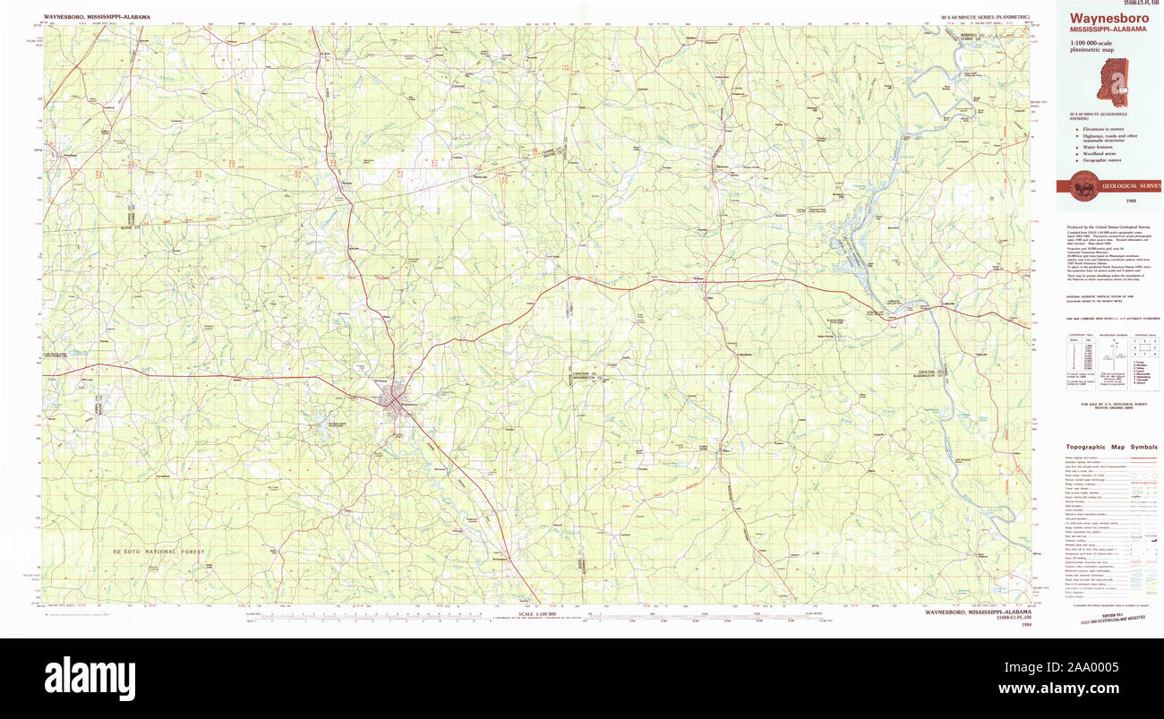 Waynesboro map hi-res stock photography and images - Alamy